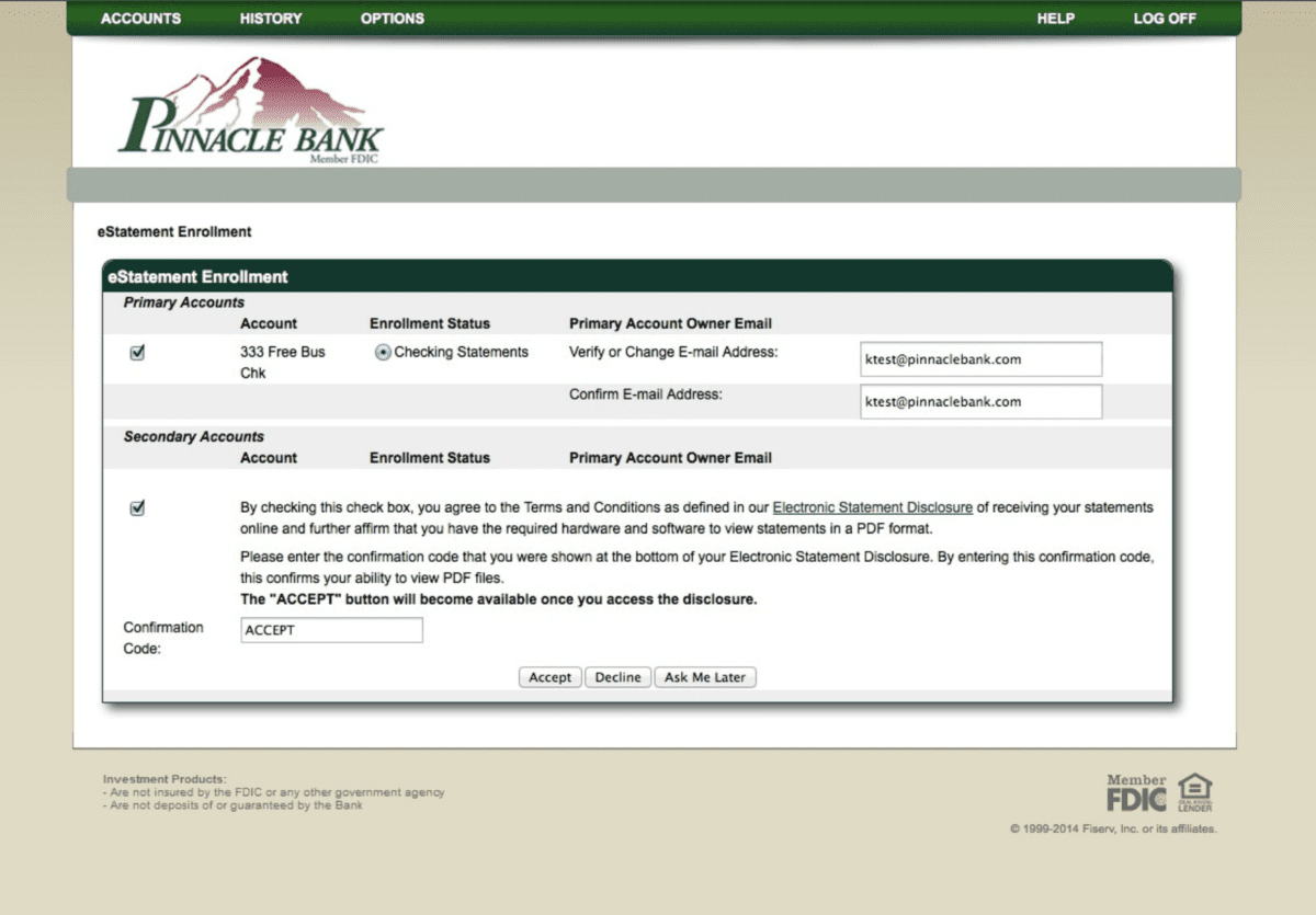 eStatements | Pinnacle Bank